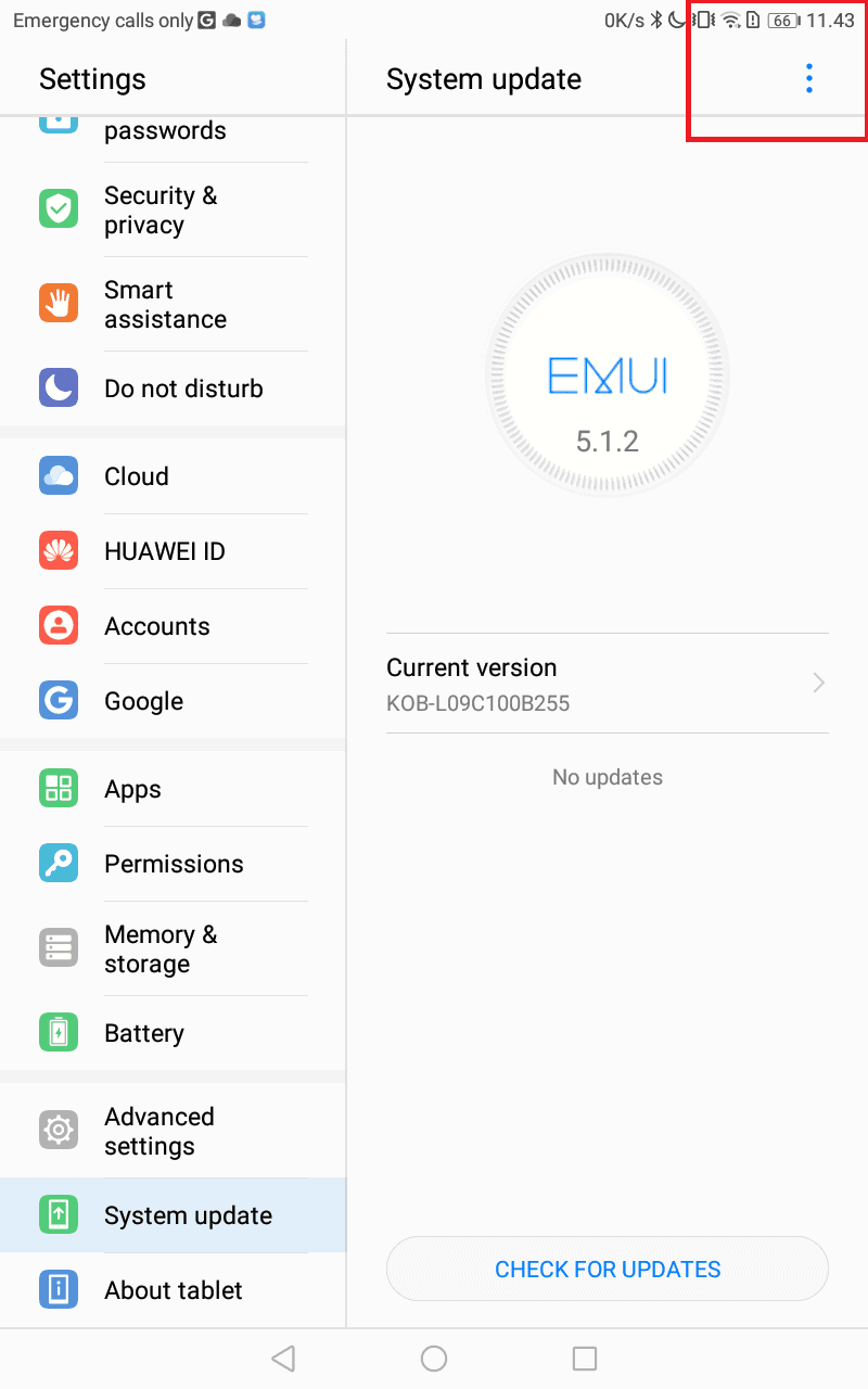 5.2.2 Update the tablet's Android software on Huawei tablets | Help ...