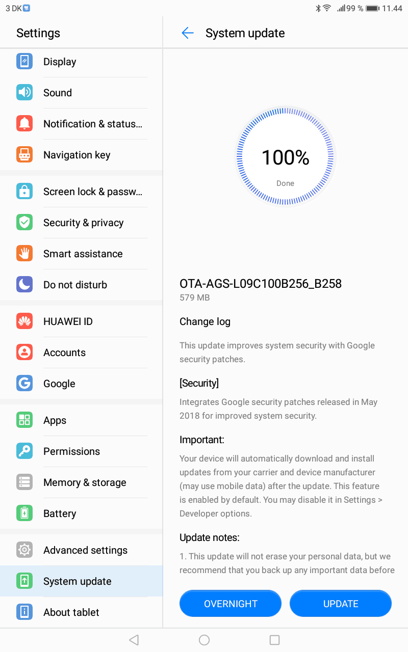 5.2.2 Update the tablet's Android software on Huawei tablets | Help ...