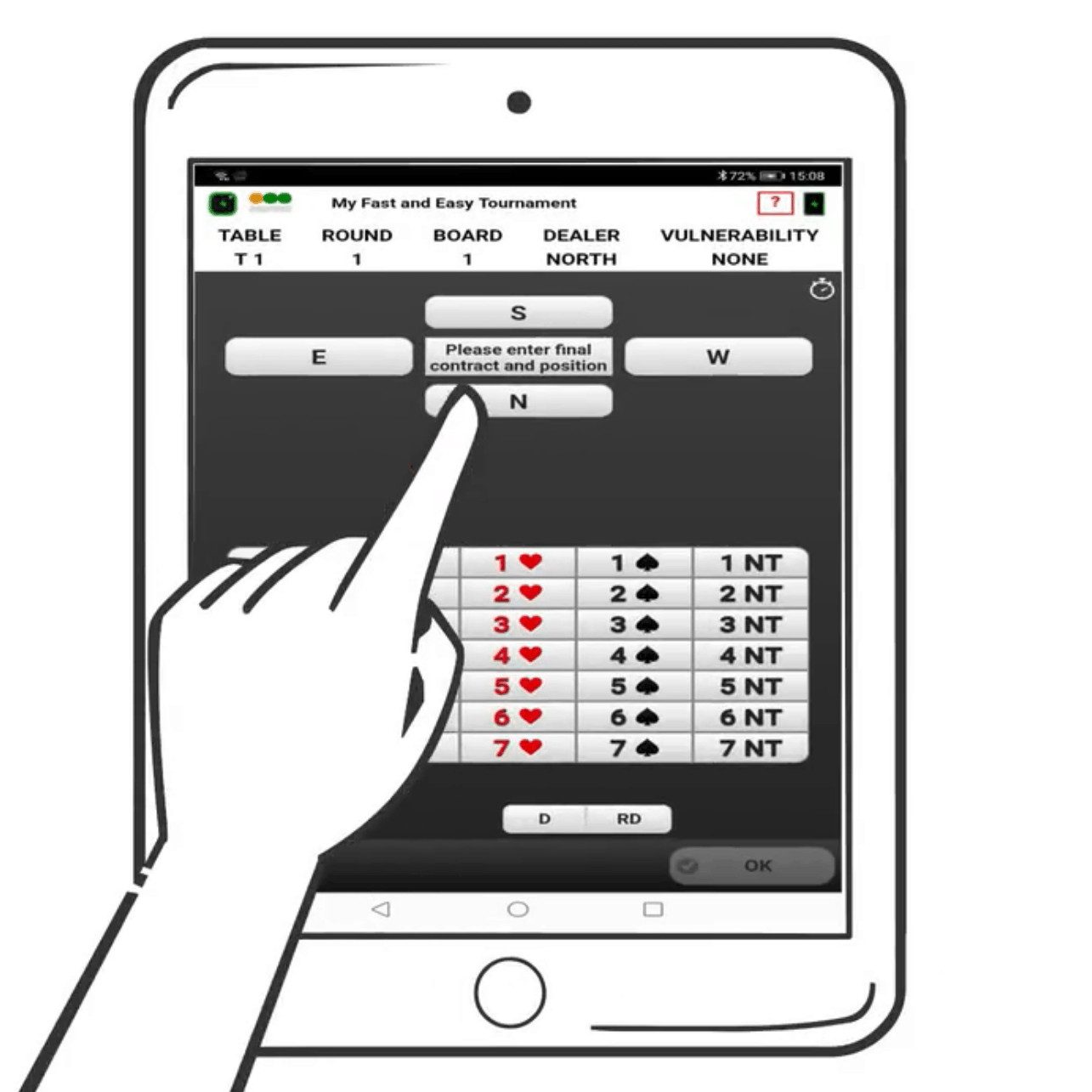 FIRST USE GUIDE: Enter bridge game details on the tablet I Easy and simple!