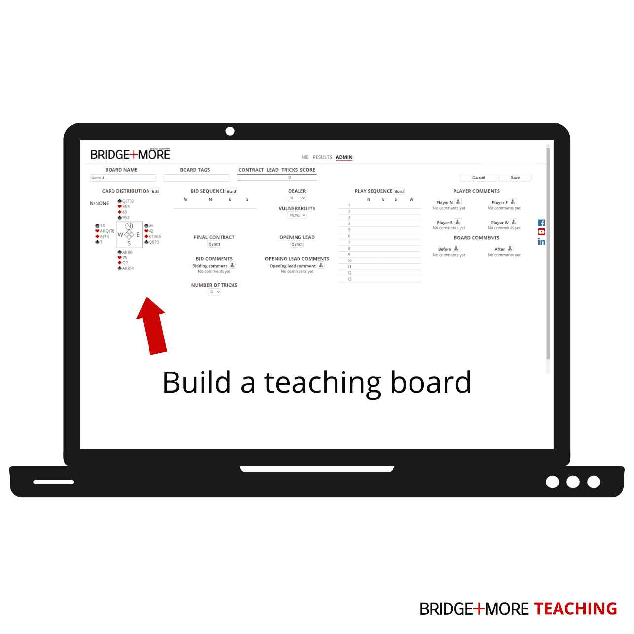 1.1 Build a teaching board | Help side for Bridge+More by Bridge Company